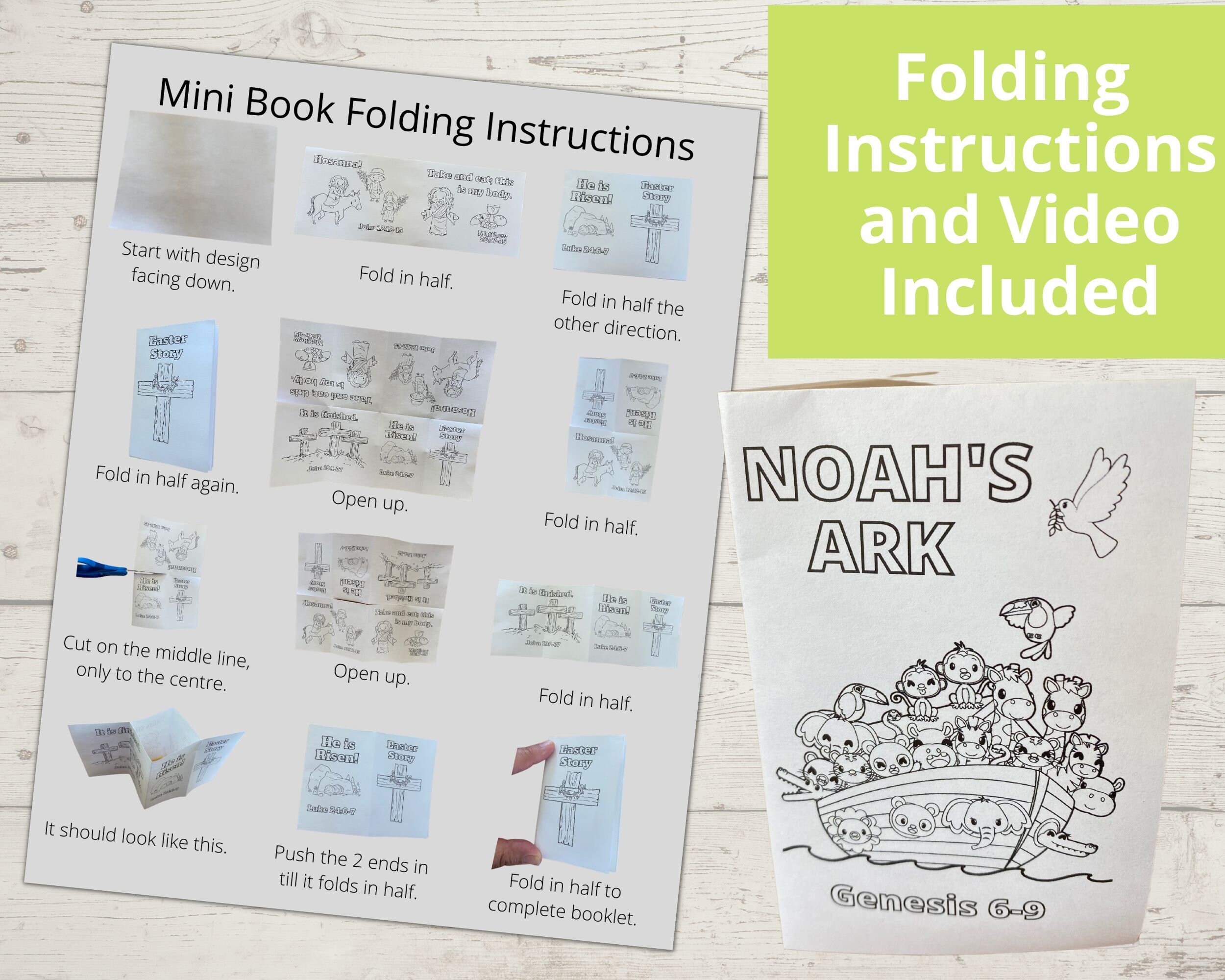Bible Story Mini Book Bundle, Bible Story Activities, Sunday School ...