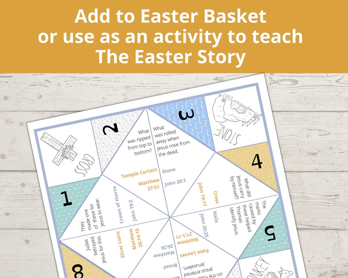 Easter Story for Kid Sunday School Craft Easter Story Craft - Etsy