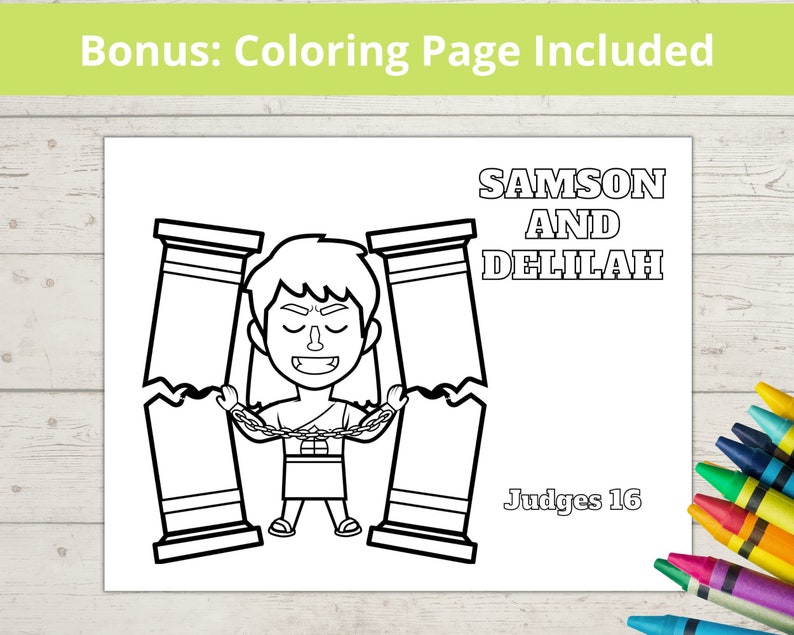 Samson and Delilah, Samson Bible Activities, Preschool Bible ...
