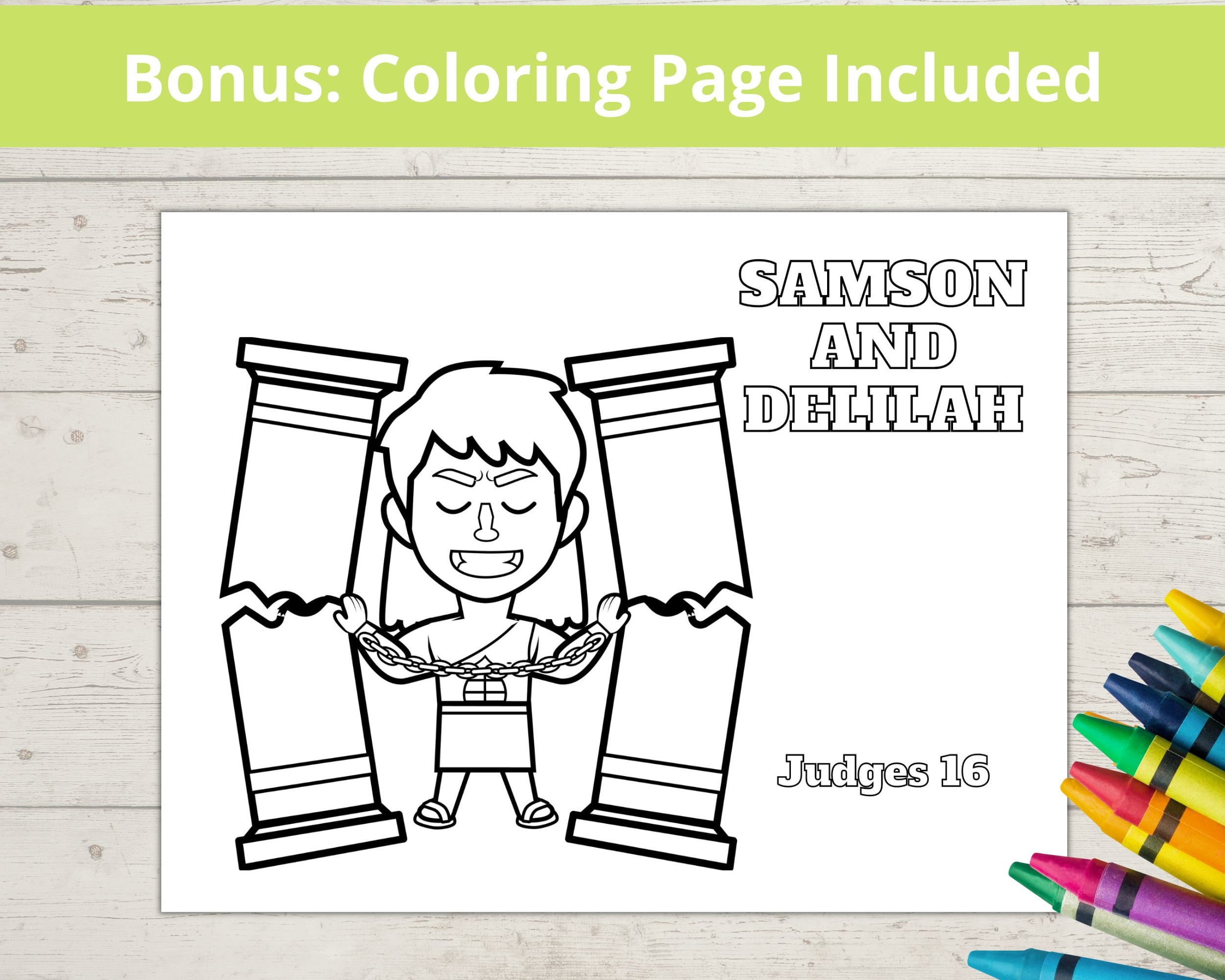 Samson and Delilah, Samson Bible Activities, Preschool Bible ...