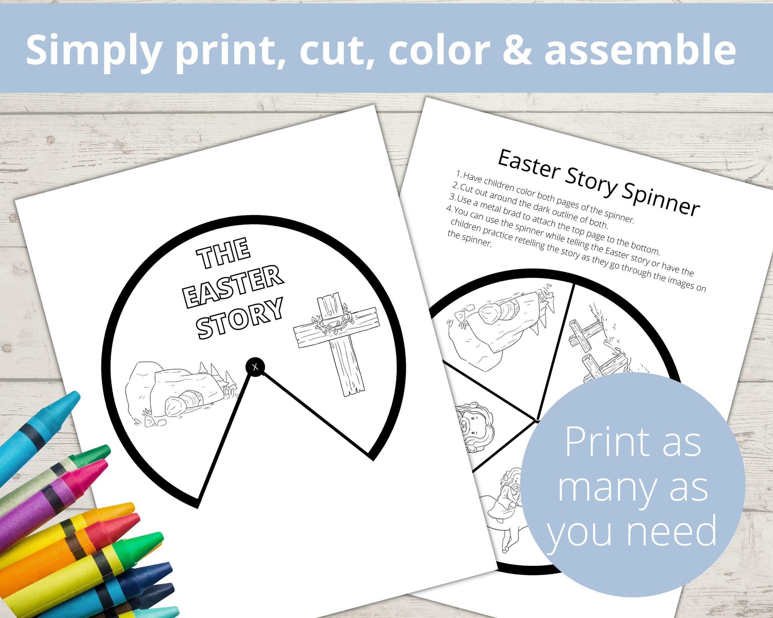 Easter Activities for Kids Easter Bible Story Easter Crafts - Etsy