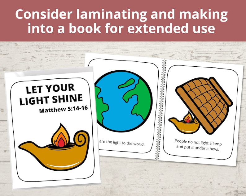 Let Your Light Shine Printable, Bible Story Poster, This Little Light ...