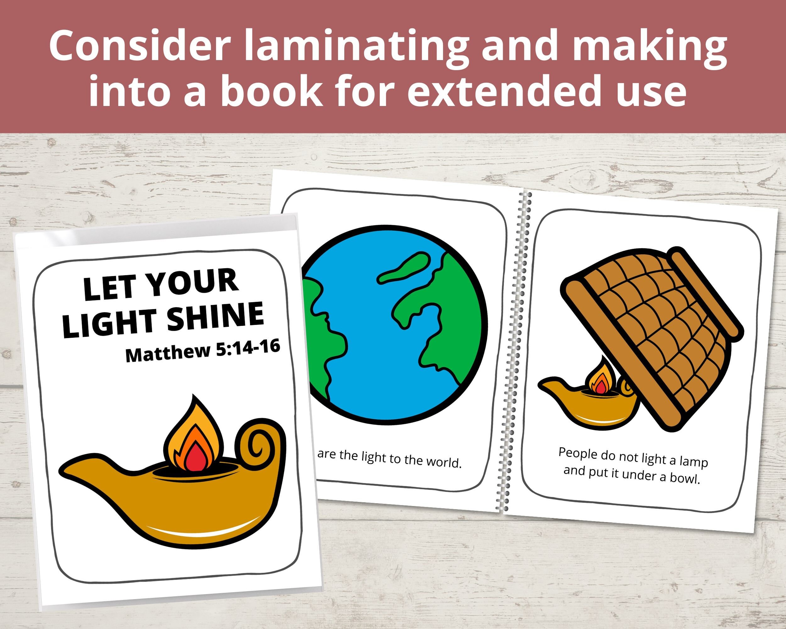 Let Your Light Shine Printable, Bible Story Poster, This Little Light ...