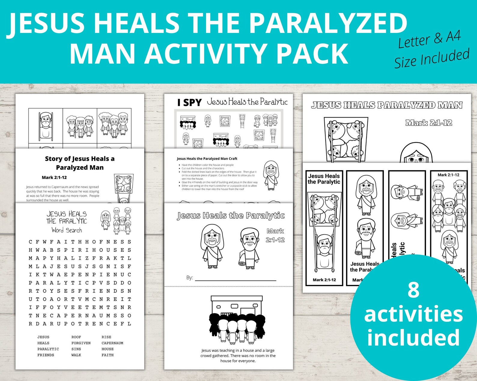 Jesus Heals a Paralyzed Man Jesus Miracles Crafts Sunday - Etsy Canada