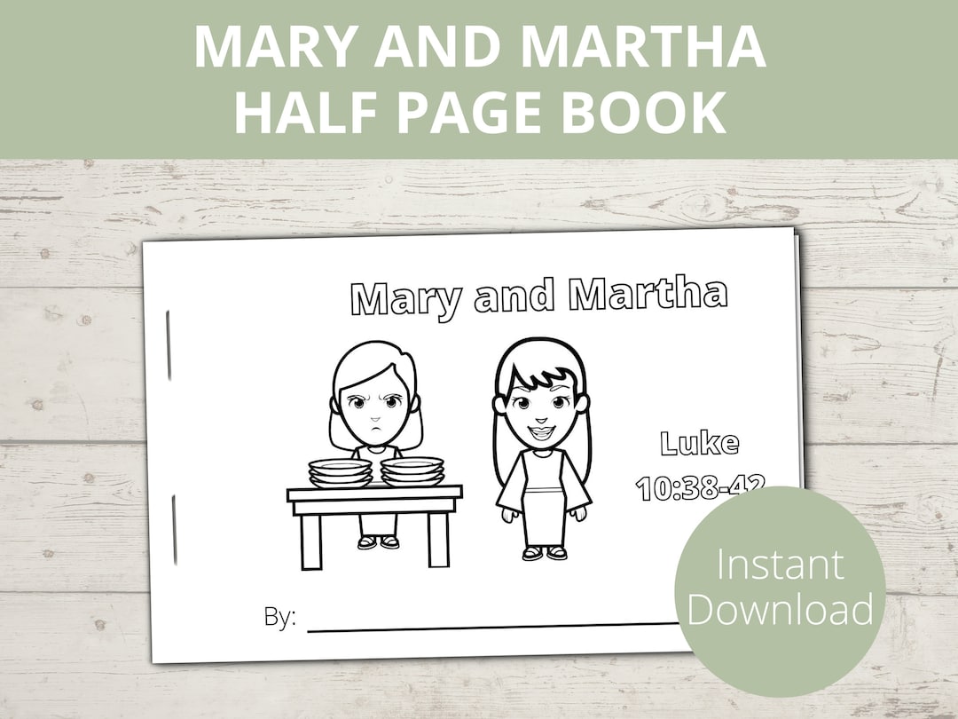 Mary and Martha, Martha and Mary Jesus, Preschool Bible Activities ...