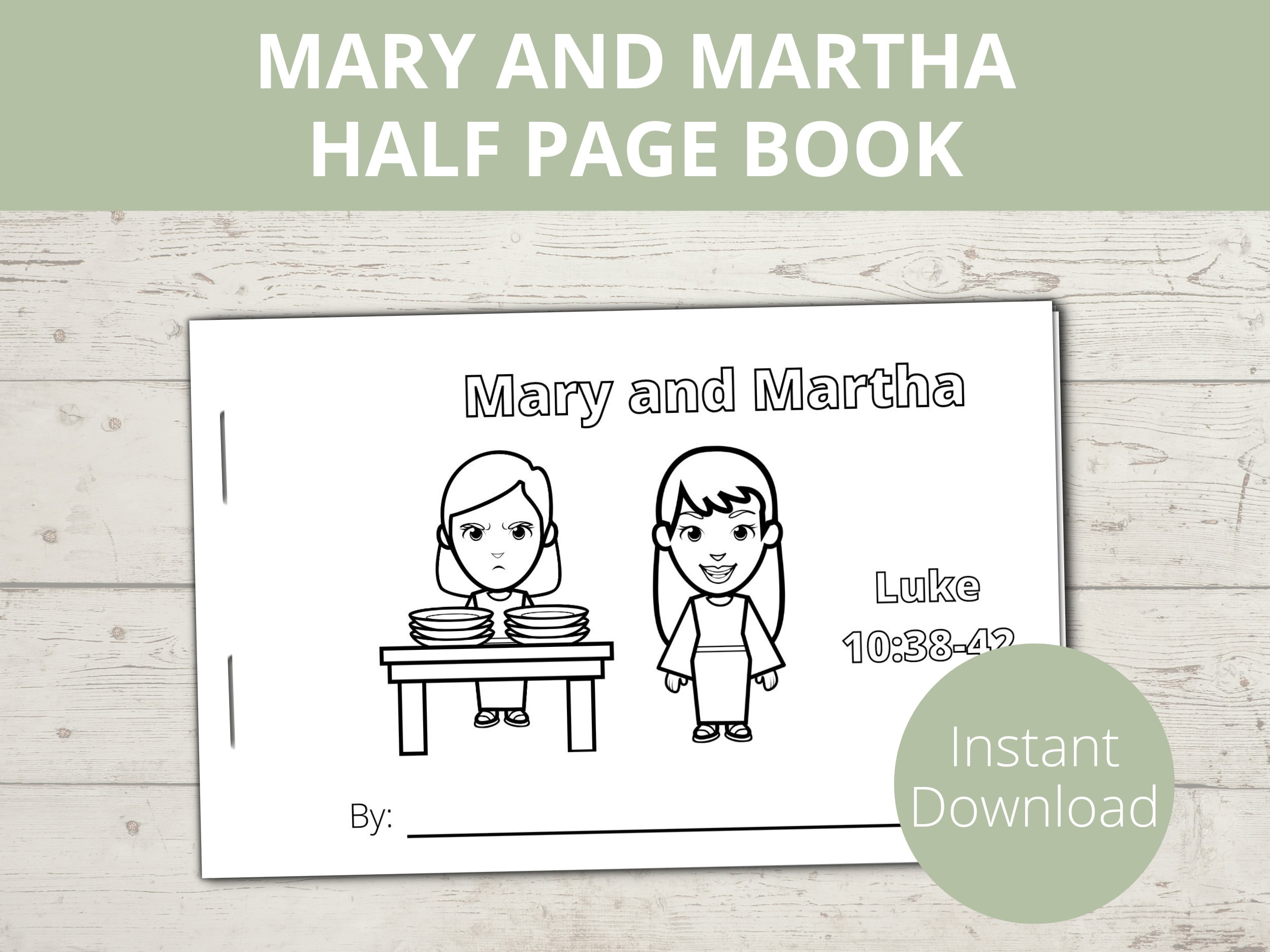 Mary and Martha, Martha and Mary Jesus, Preschool Bible Activities ...