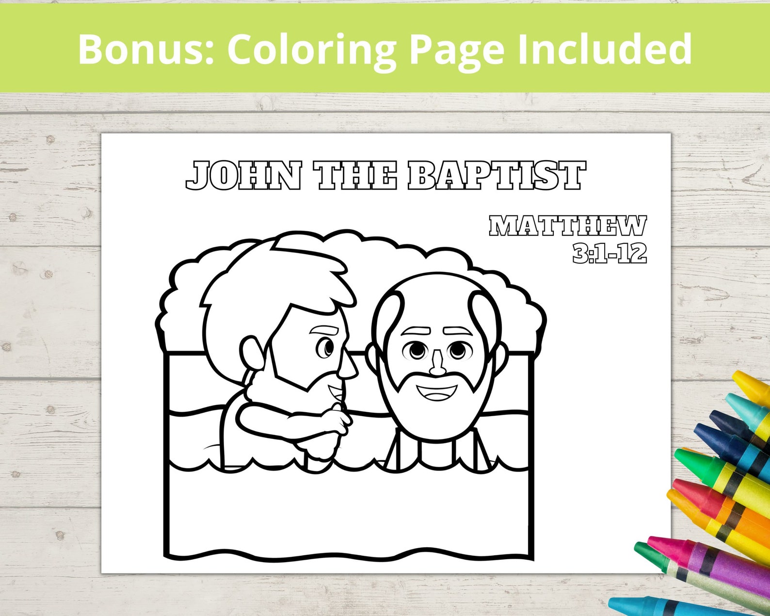 John the Baptist, Bible Story Activity, Mini Book, Sunday School Craft ...