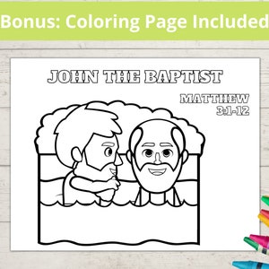 John the Baptist, Bible Story Activity, Mini Book, Sunday School Craft ...