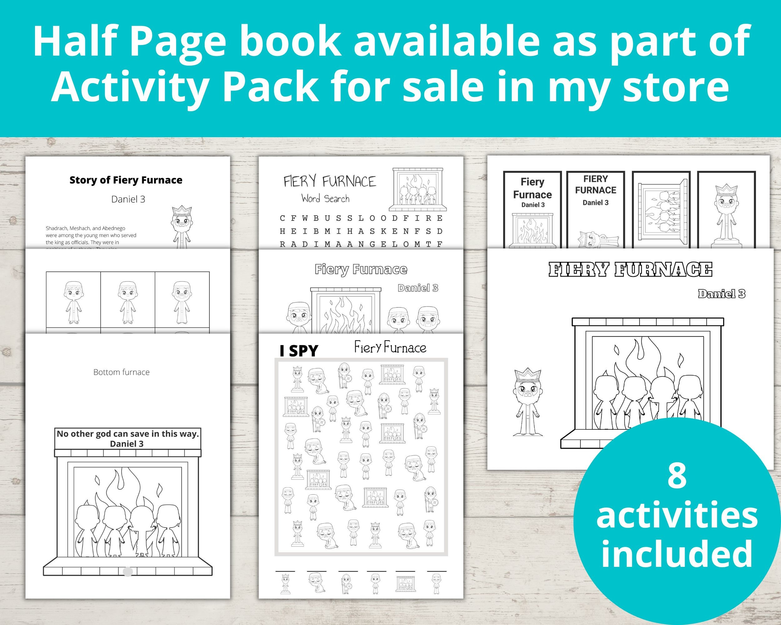 Shadrach Meshach and Abednego Craft Fiery Furnace Preschool - Etsy