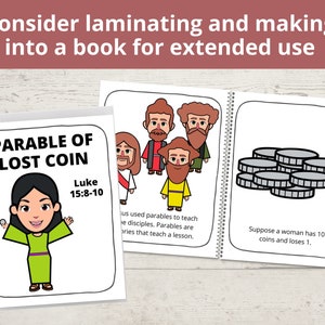 Parable of Lost Coin, Bible Story Poster, Church Bulletin Board ...