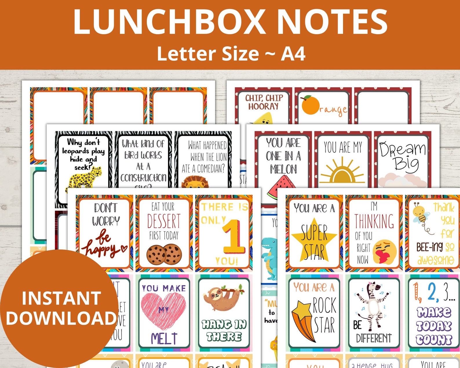 Lunchbox Notes for Kids Seasonal Lunchbox Notes Positive - Etsy