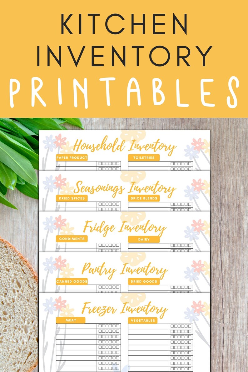 Inventory Tracker Kitchen Inventory Editable Freezer - Etsy