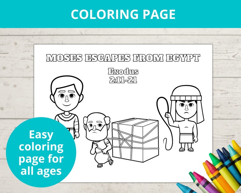 Moses Escapes From Egypt Moses Shepherd Bible Story Crafts - Etsy