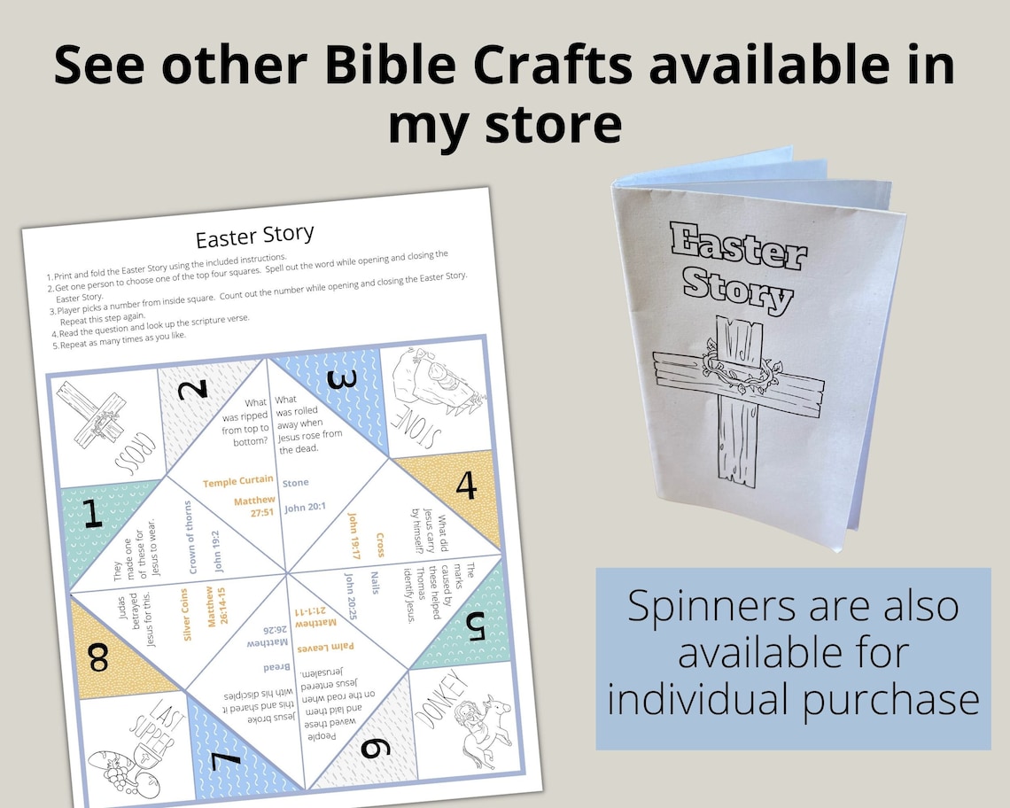 Bible Story Sunday School Craft Noahs Ark Moses and Burning - Etsy