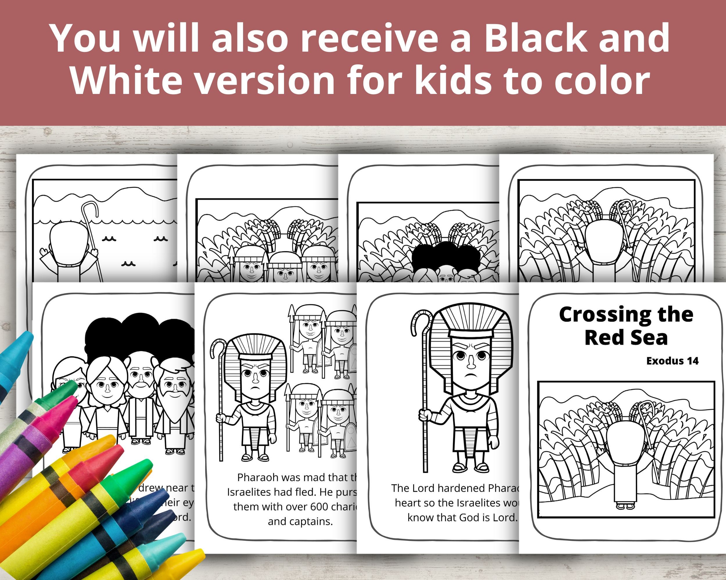 Moses Parting the Red Sea, Crossing the Red Sea, Morning Basket, Church ...