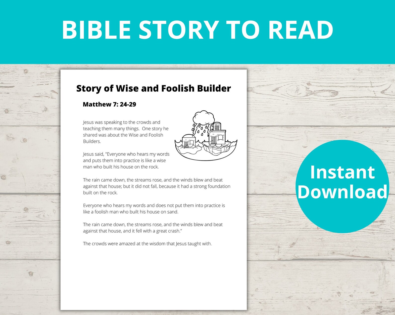 Wise and Foolish Builder, Parables of Jesus, House on the Rock, I Spy ...