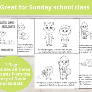David and Goliath Sunday School Craft, Bible Story Activity, Old ...