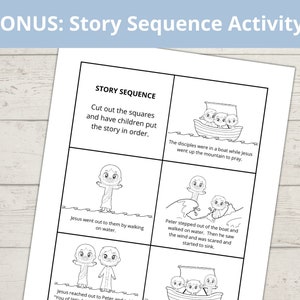 Jesus Walks on Water Sunday School Craft, Bible Story Activities ...