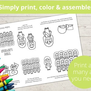 Ten Lepers, Sunday School Craft, Jesus Heals, Printable Mini Book ...