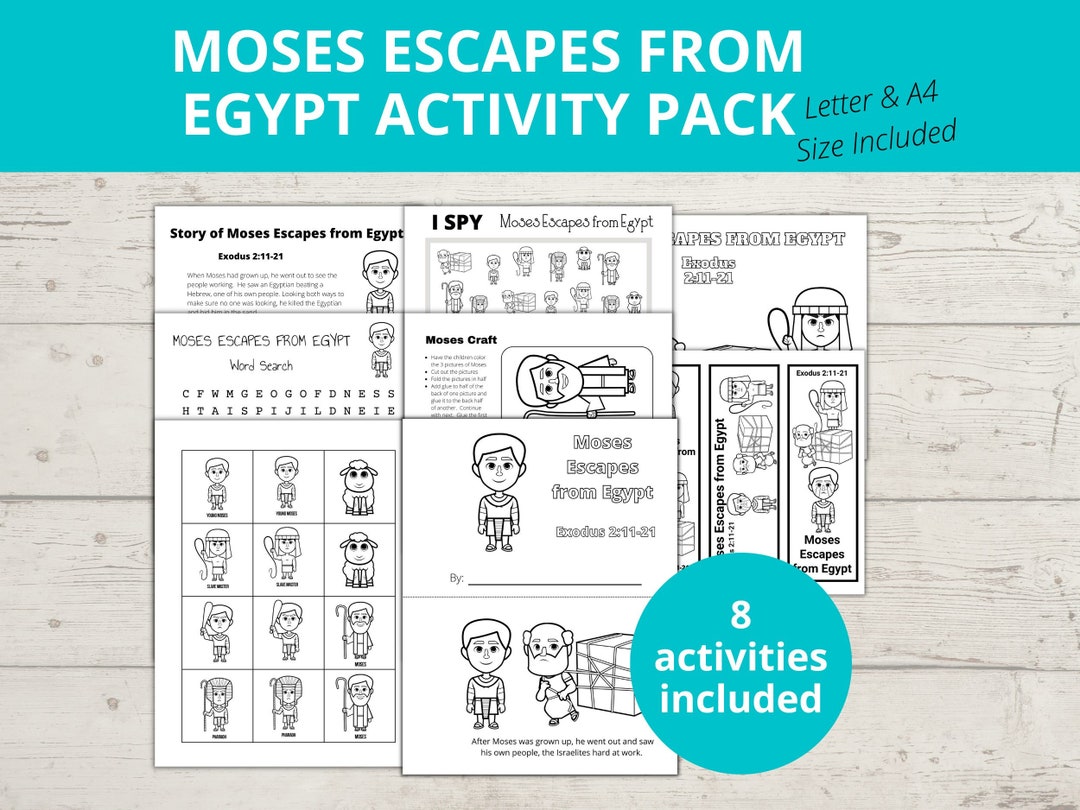 Moses Escapes From Egypt, Moses Shepherd, Moses Staff, Bible Story ...