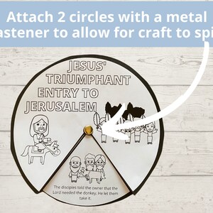 Palm Sunday Activity, Jesus Triumphant Entry to Jerusalem Craft, Easter ...