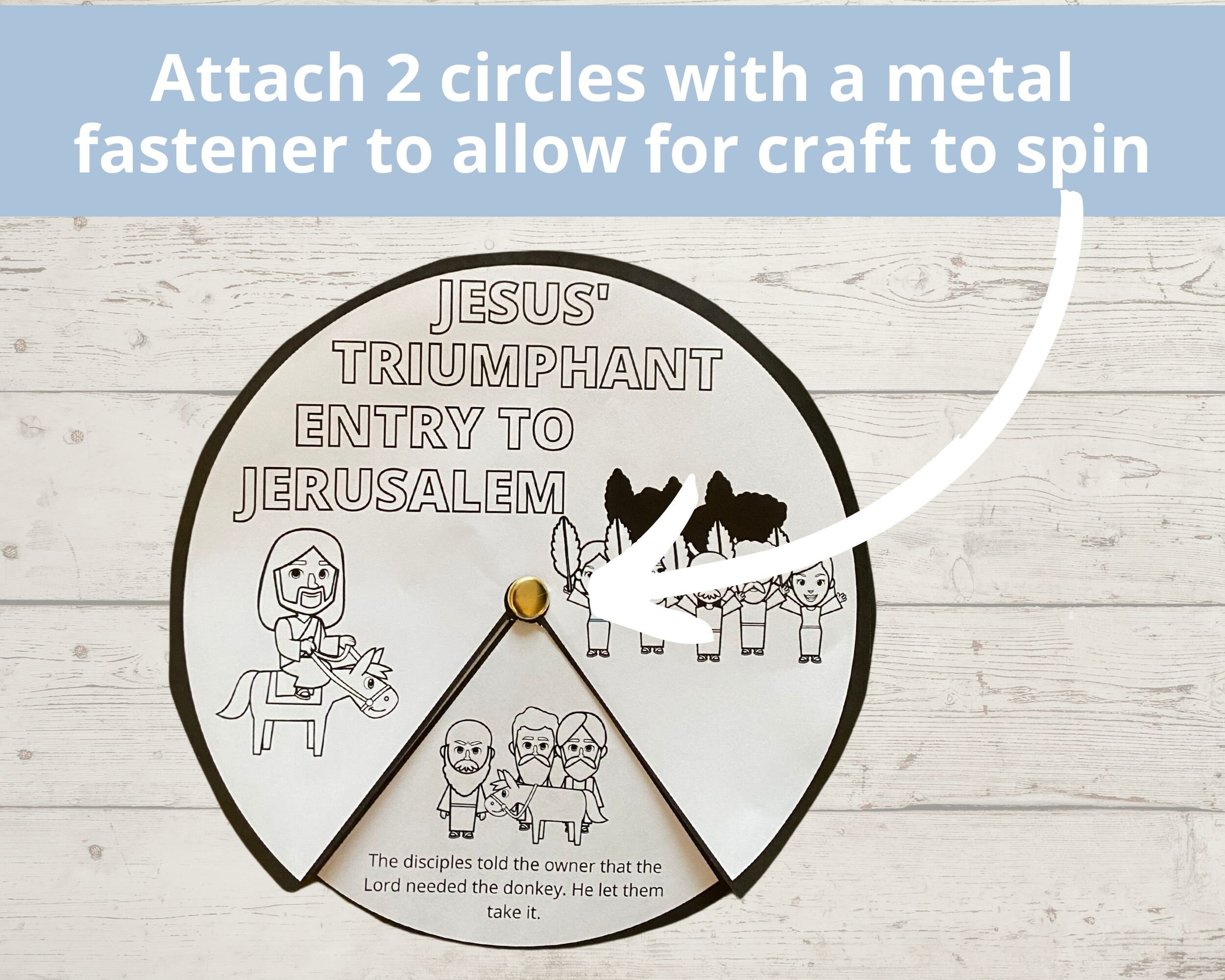 Palm Sunday Activity, Jesus Triumphant Entry to Jerusalem Craft, Easter ...