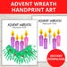 Advent Wreath Handprint, Christmas Handprint Art, Toddler Christmas ...