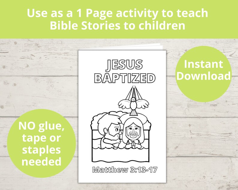 Jesus Baptism, John Baptist Jesus, Preschool Bible, Homeschool Bible ...
