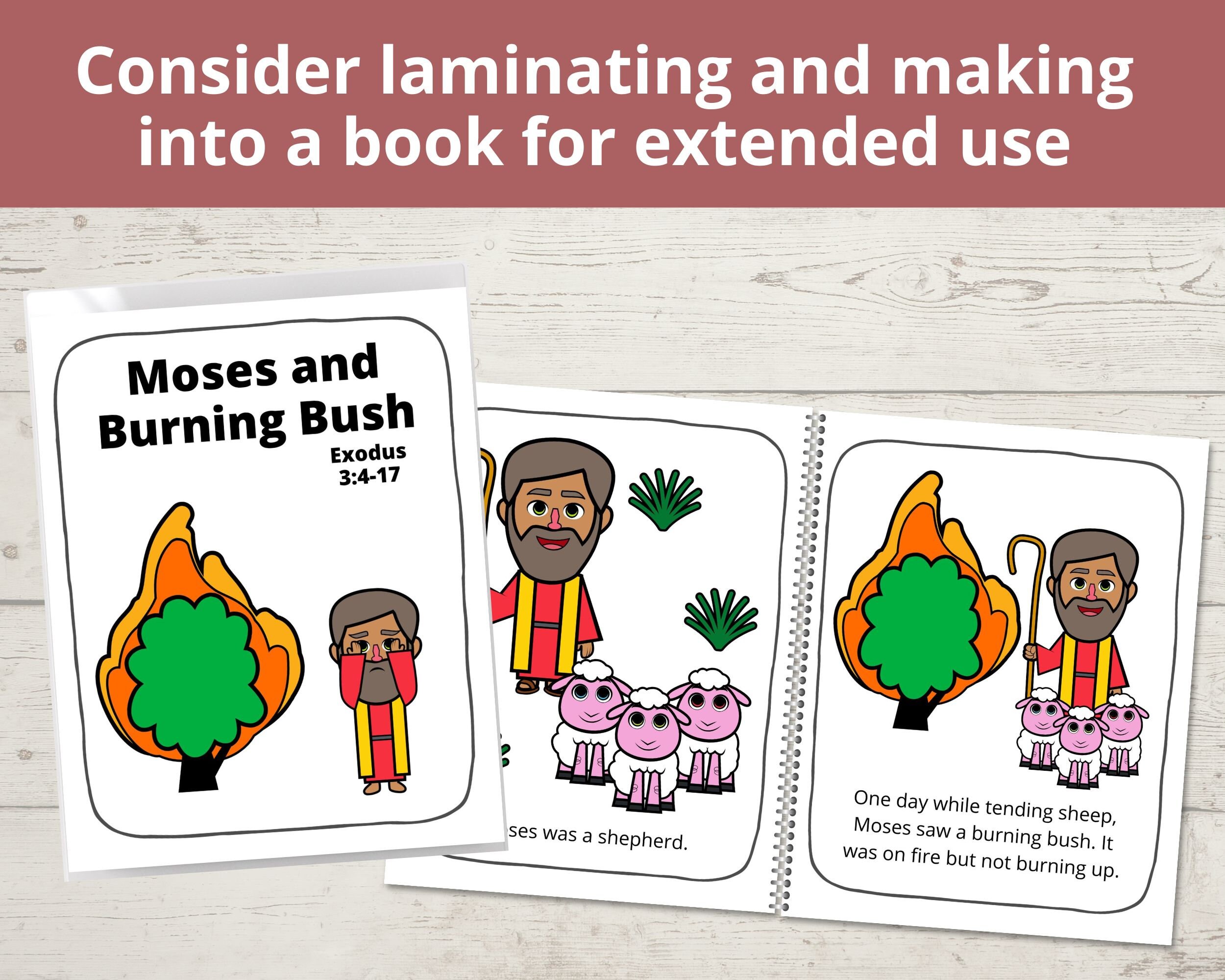 Moses Burning Bush, Bible Story Poster, Here I Am Send Me, Morning ...