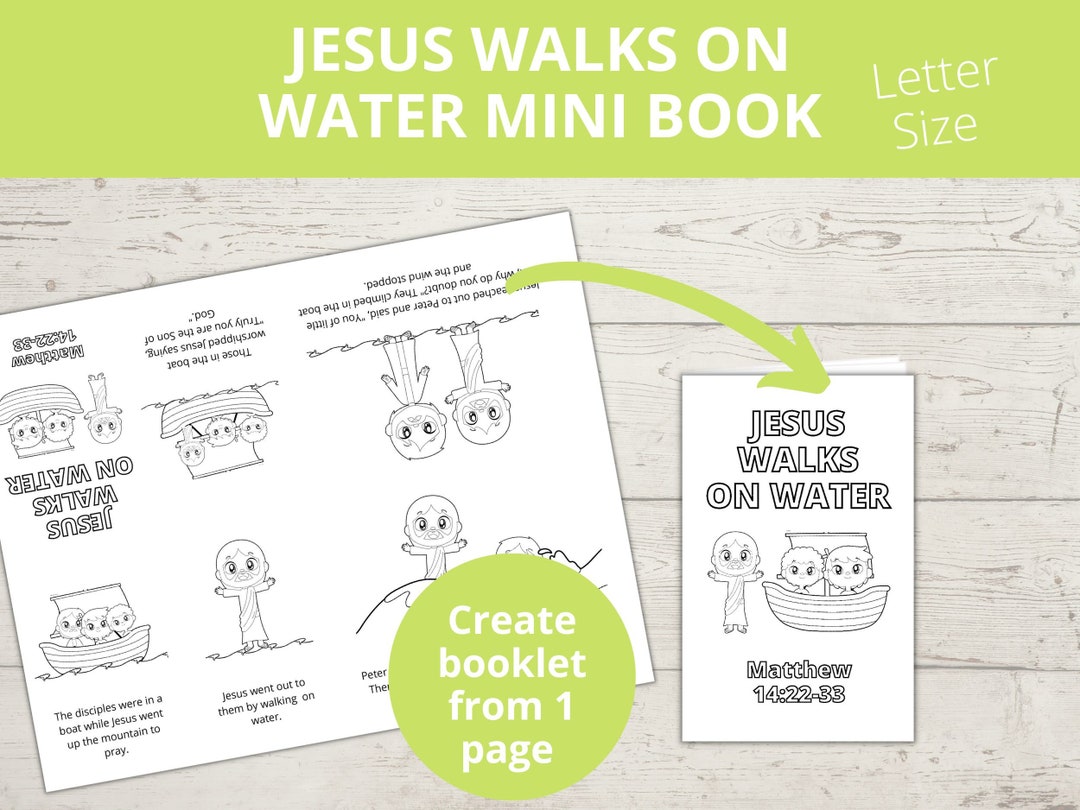 Jesus Walks on Water Sunday School Craft, New Testament Bible Story ...