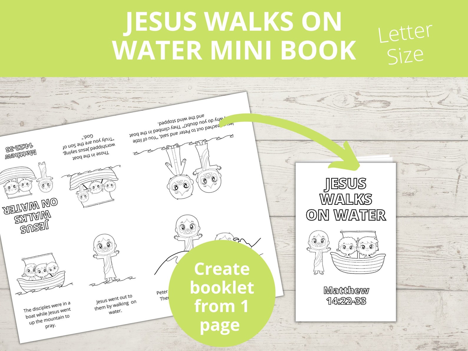 Jesus Walks on Water Sunday School Craft, New Testament Bible Story ...