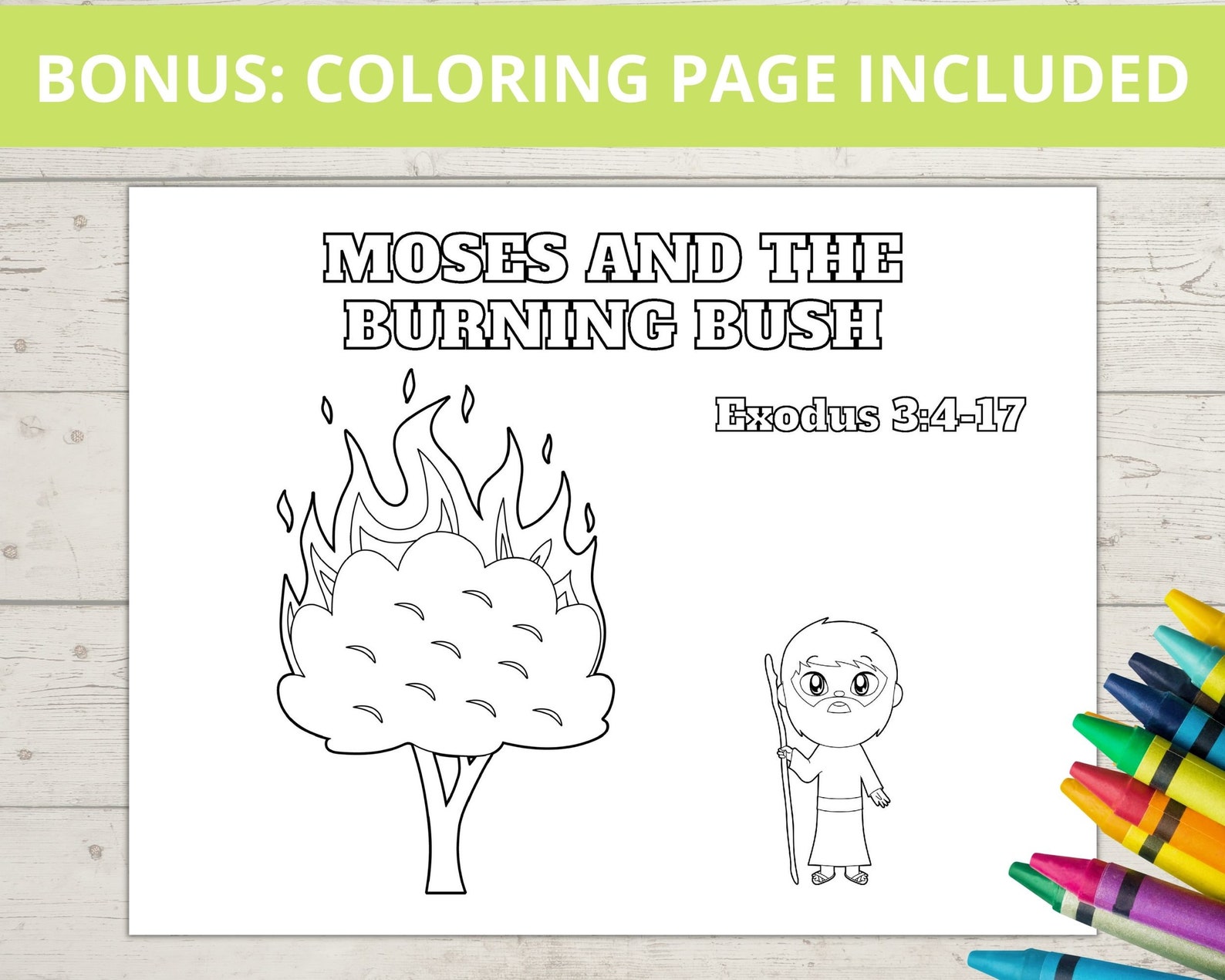 Moses and the Burning Bush Sunday School Craft, Old Testament Bible ...