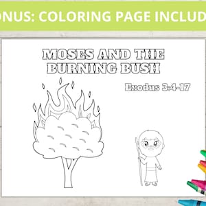 Moses and the Burning Bush Sunday School Craft, Old Testament Bible ...