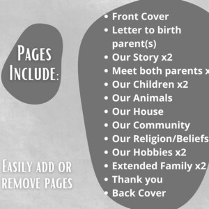 Adoption Profile Book, Adoption Book Template, Digital Adoption Profile ...