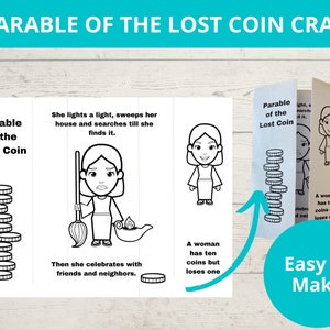 Parable of the Lost Coin, Bible Story Crafts, Parables of Jesus, Sunday ...
