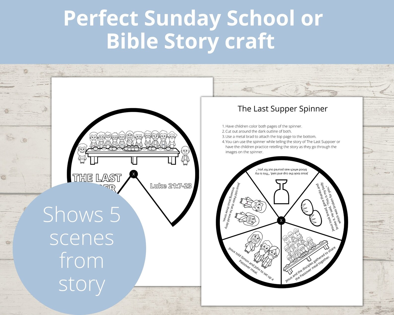 Last Supper Craft, Holy Week Craft, Sunday School Activity, Easter ...