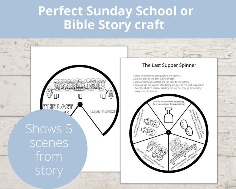 Last Supper Craft, Holy Week Craft, Sunday School Activity, Easter ...