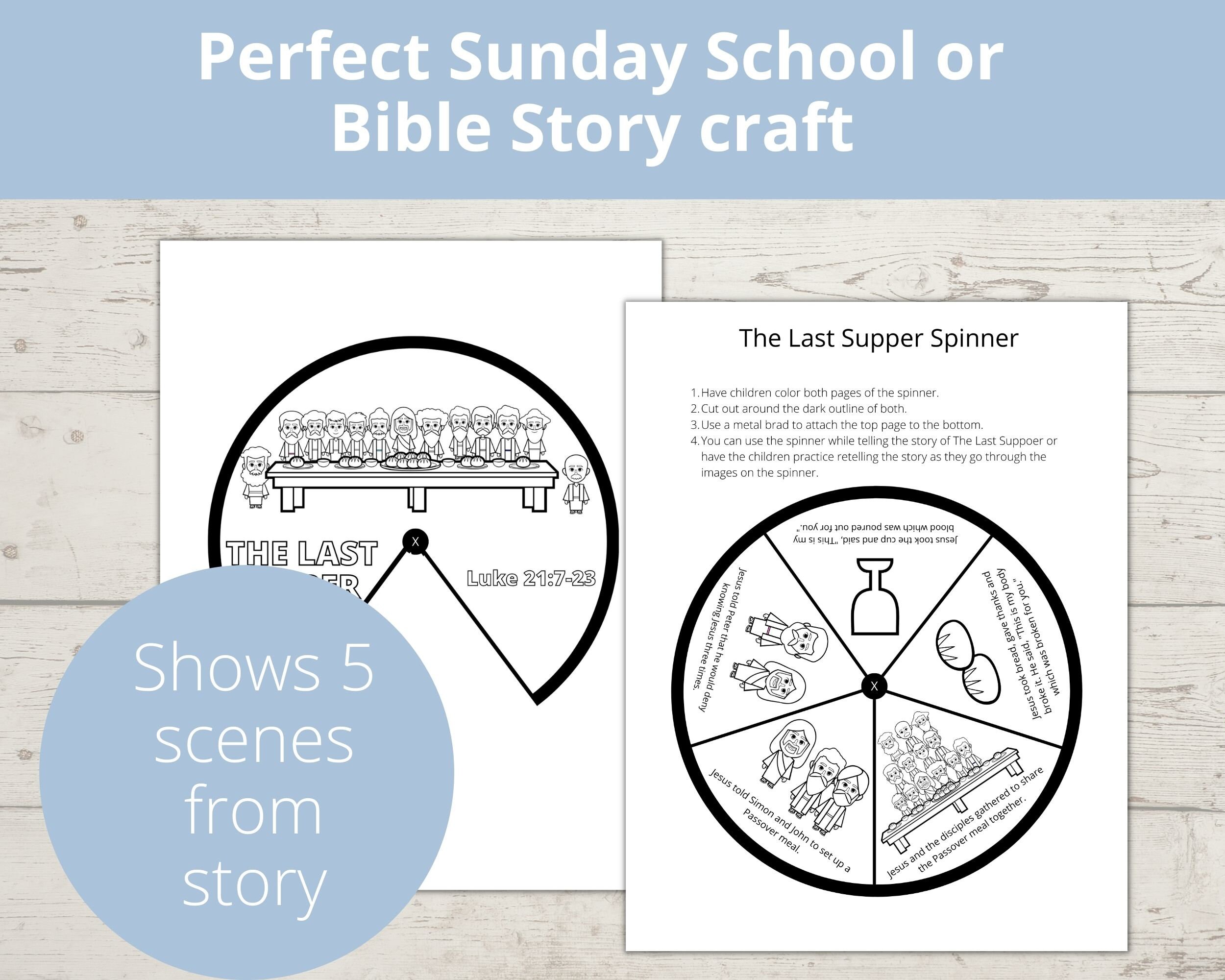 Last Supper Craft, Holy Week Craft, Sunday School Activity, Easter ...