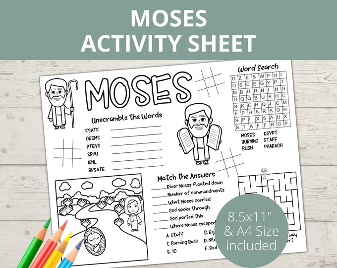 Christian Bible Game for Sunday School Old Testament Activity Sheet ...
