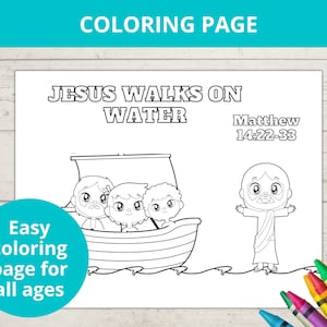 Jesus Walks on Water, Bible Story Craft, Sunday School Lesson, Activity ...