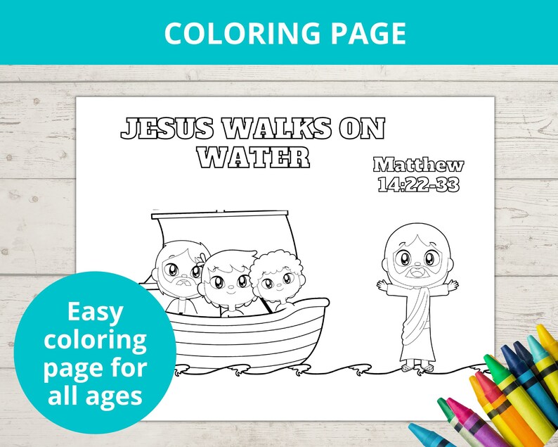 Jesus Walks on Water, Bible Story Craft, Sunday School Lesson, Activity ...