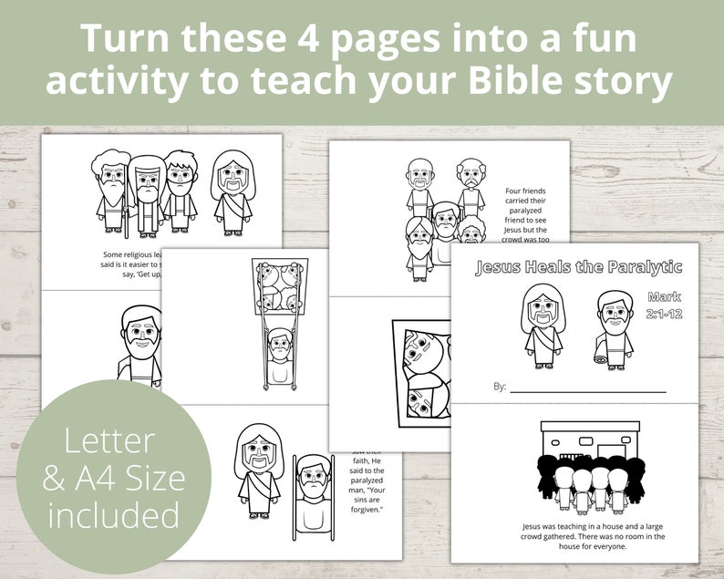 Jesus Heals the Paralyzed Man, Sunday School Craft, Miracles of Jesus ...