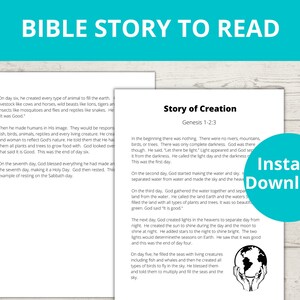 Days of Creation Bible Story Activities, Sunday School Craft, Activity ...