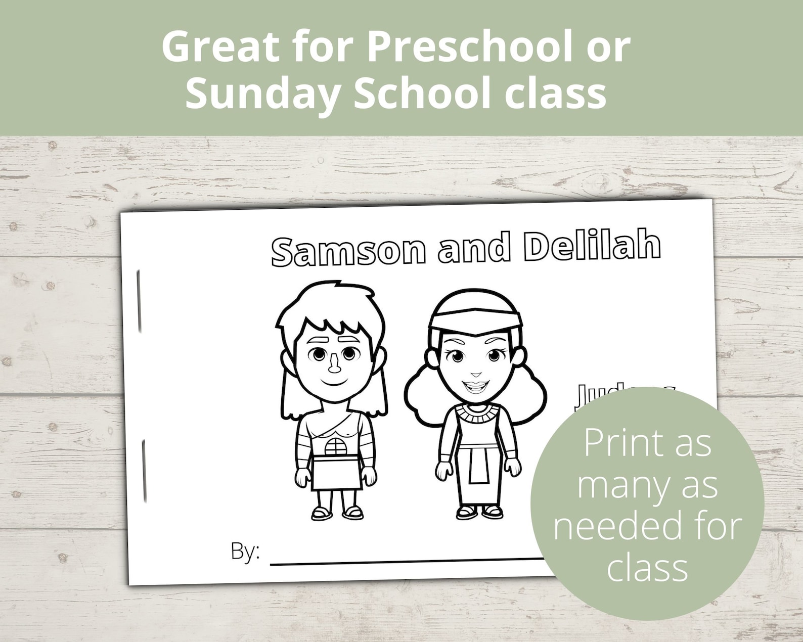 Samson and Delilah, Samson Bible Activities, Homeschool Bible, Mini ...