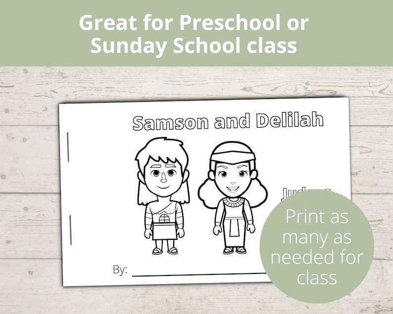 Samson and Delilah, Samson Bible Activities, Homeschool Bible, Mini ...