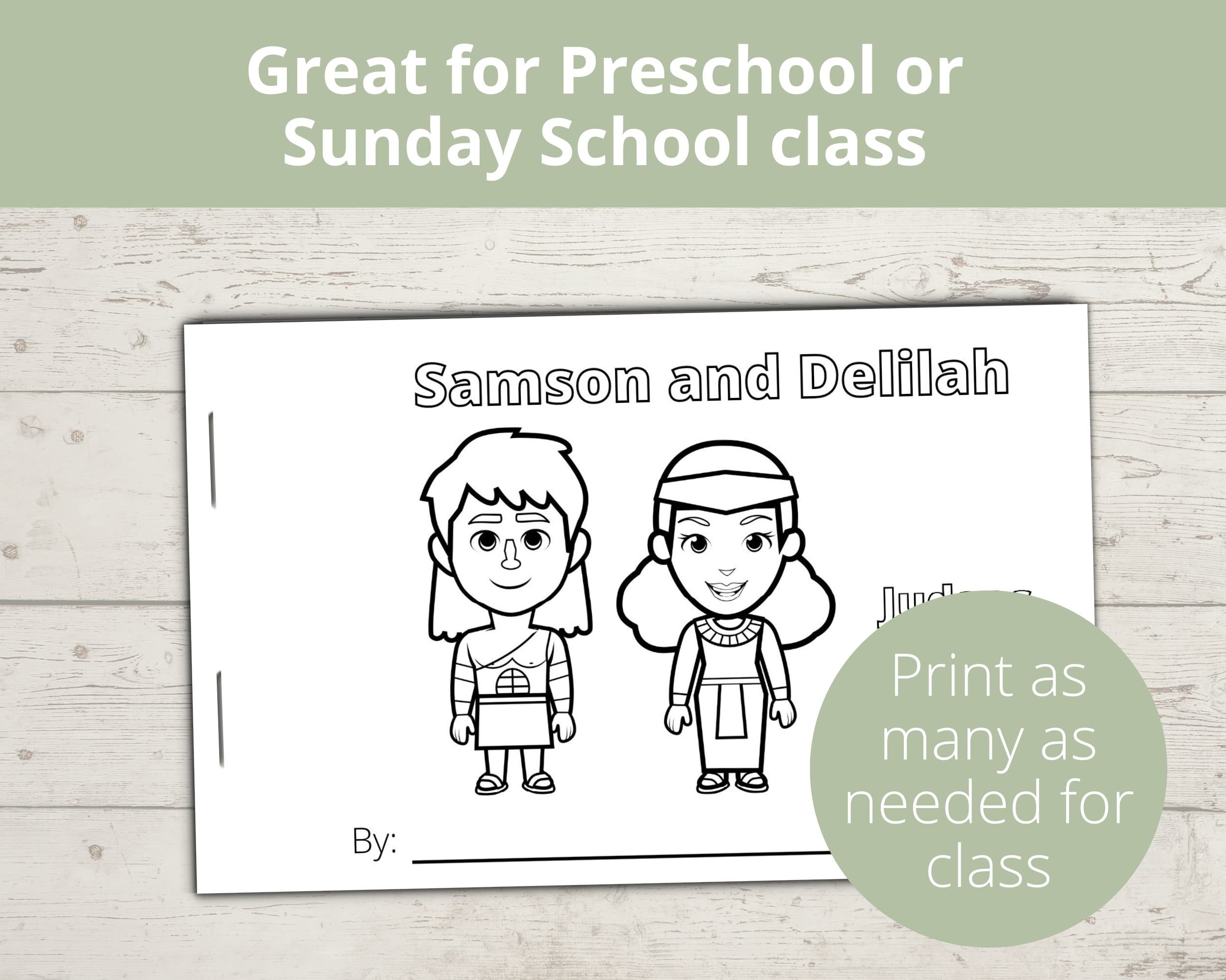 Samson and Delilah, Samson Bible Activities, Homeschool Bible, Mini ...