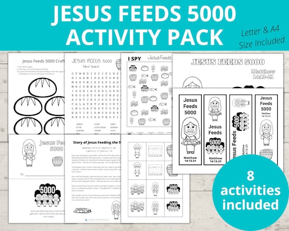 Jesus Feeds 5000 Bible Story Activities Sunday School Craft - Etsy
