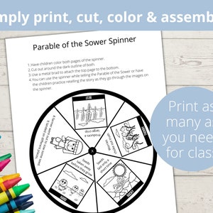 Parable of the Sower, Jesus Teaching, Bible Story Activity, Sunday ...