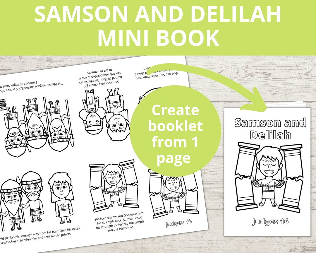 Samson and Delilah Samson Bible Activities Preschool Bible - Etsy