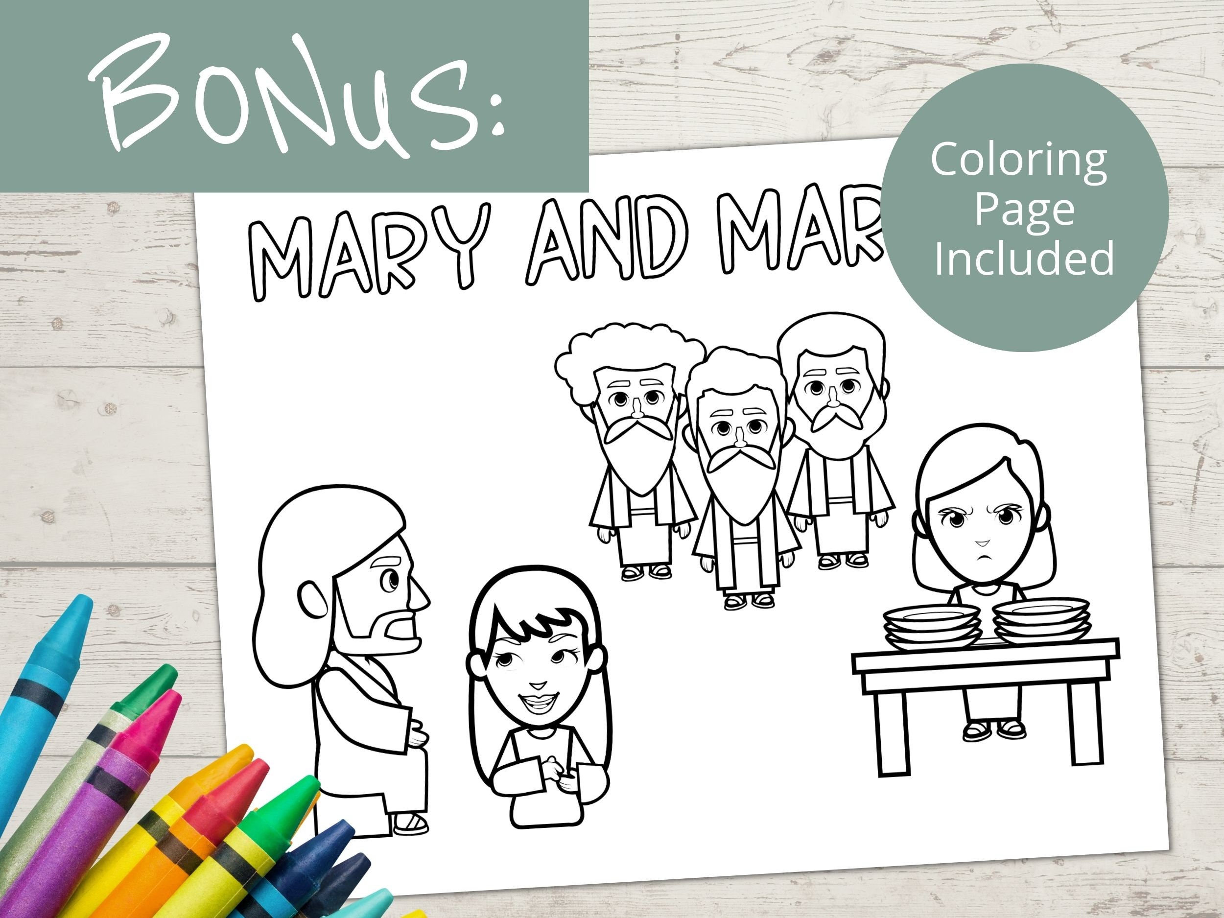 Mary and Martha Craft, Martha and Mary, Bible Activity, Church Kids ...